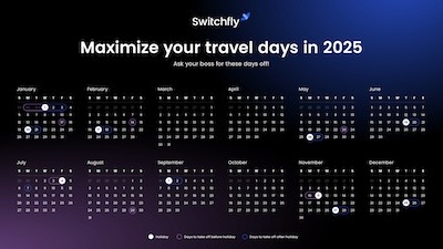2025 PTO Calendar | Switchfly